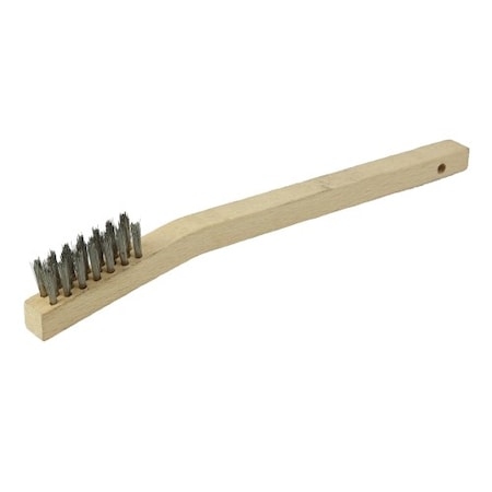 Weiler Small Hand Wire Scratch Brush, .006 Stainless Steel Fill, Wire ...