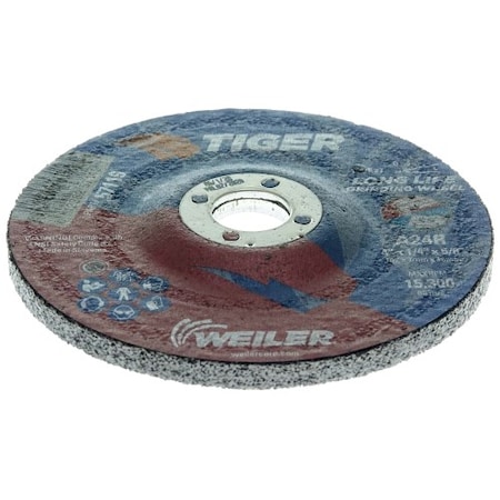 Weiler 4 in Dia, 1/4 in Thick, 5/8 in Arbor Hole Size, Aluminum Oxide ...
