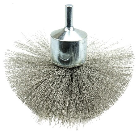 Weiler 4" Circular Flared Crimped Wire End Brush .008" Stainless Steel ...