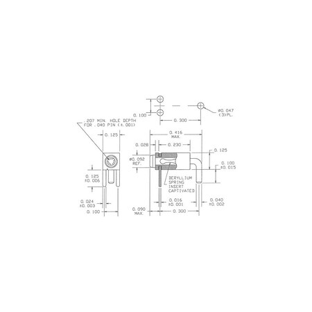 Concord Electronics TEST POINT JACK - NON-INSULATED - HORIZONTAL, 09 ...