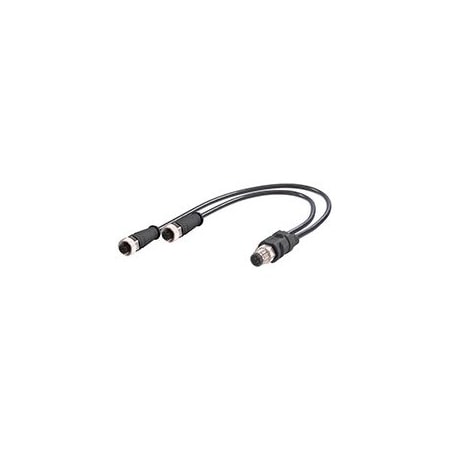 Woodhead Micro-Change (M12) In-Line Splitter With Knurled Hexnuts, 4 ...