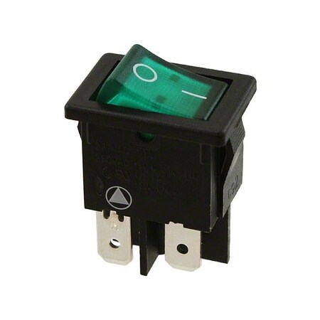 Arcoelectric Rocker Switches Dpst Mini Rocker Sw. Lit 230V Green ...