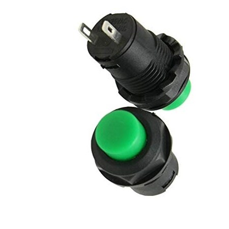 Arcoelectric Pushbutton Switches Spst Push Button Sw W/Shroud Green ...