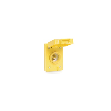 Woodhead Watertight Straight Blade Receptacle, 5-15R, 15 A, 125V AC, 2 ...