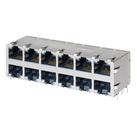 Molex Modular Connectors / Ethernet Connectors Gigabit Magjack 2X6 Leds ...