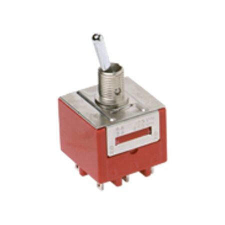 C&K Components Toggle Switch, Dpdt, Latched, 6A, 28Vdc, Solder Terminal ...