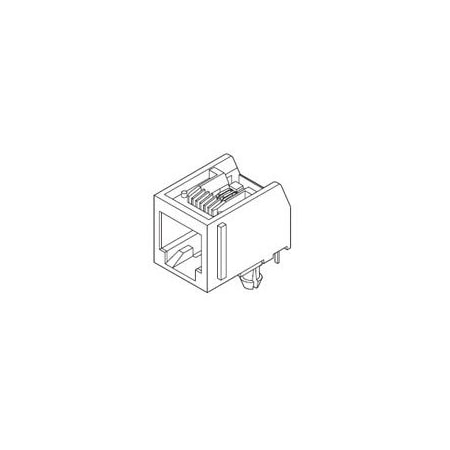 Molex Modular Connectors / Ethernet Connectors Pcb Ra 6/6 Rj-11 ...