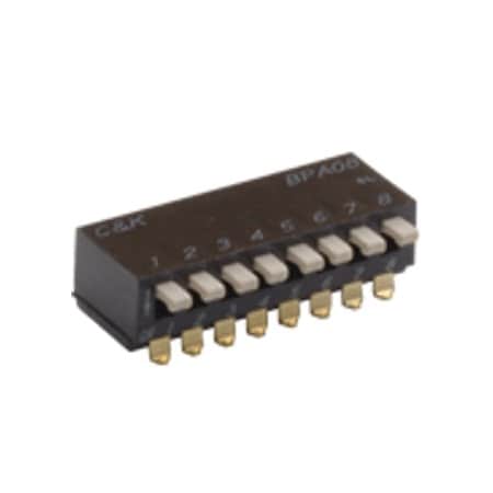 C&K Components Slide Dip Switch, 1 Switches, Spst, Latched, 0.1A, 5Vdc ...