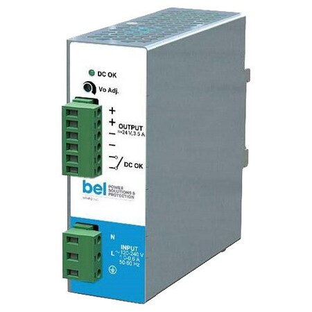 Bel Power Solutions Power Supply, 90 to 264V AC, 24V DC, 85W, 3.5A, DIN ...
