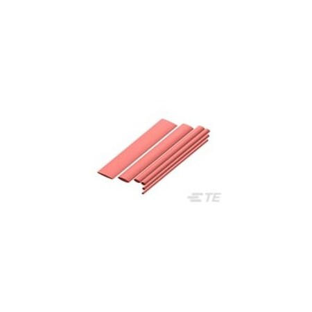 Raychem Heat Shrink Tube, Single Wall, 3:1 I.D. Shrink Ratio, Red, 12 ...