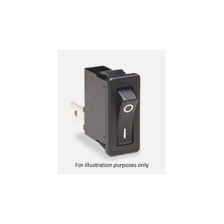 Arcoelectric Rocker Switch, Spst, Latched, Quick Connect Terminal ...