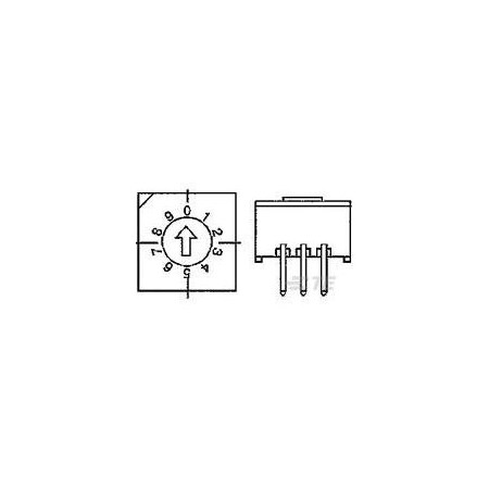 Te Connectivity Rotary Coded Switch, 16 Positions, Hexadecimal ...