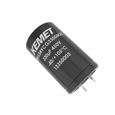 Kemet Electronics Aluminum Electrolytic Capacitor, Polarized, Aluminum ...