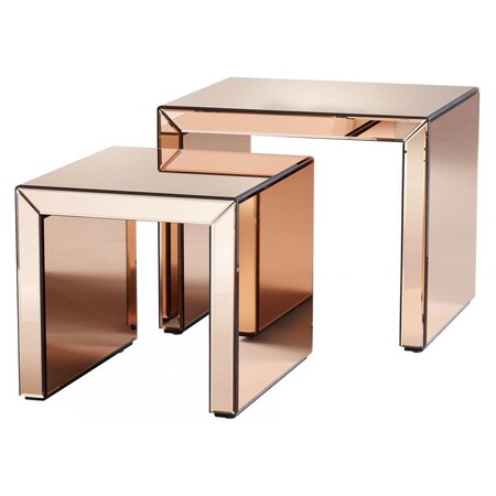 Cyan Designs Copper Abigail 20 Inch Long Wood and Mirrored Glass ...