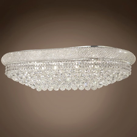 Joshua Marshal Bagel Design 18 Light 36 Chrome Flush Mount w/Clear ...