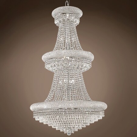 Joshua Marshal Bagel Design 32 Light 30 Chrome Chandelier w/Clear ...