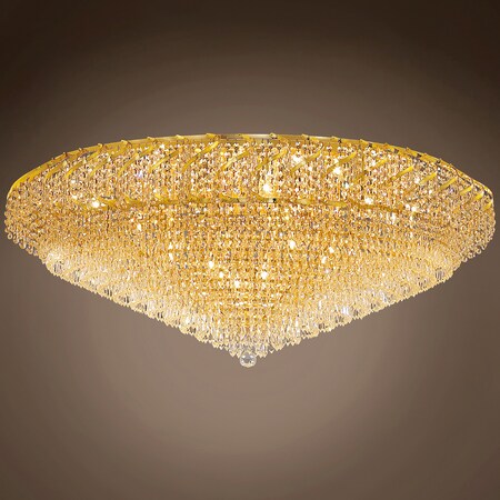 Joshua Marshal Regal Design 36 Light 48 Gold Flush Mount w/Clear ...