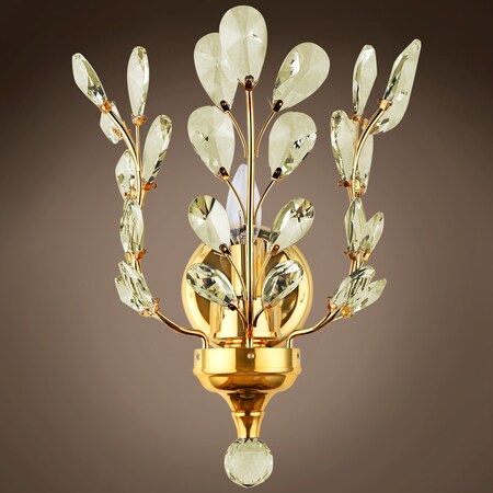 Joshua Marshal Branch of Light One Light Gold Wall Sconce with Golden ...