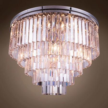 Gatsby Luminaires 17 Light 32 Glass Fringe 5 -Tier Flushmount" 701823 ...