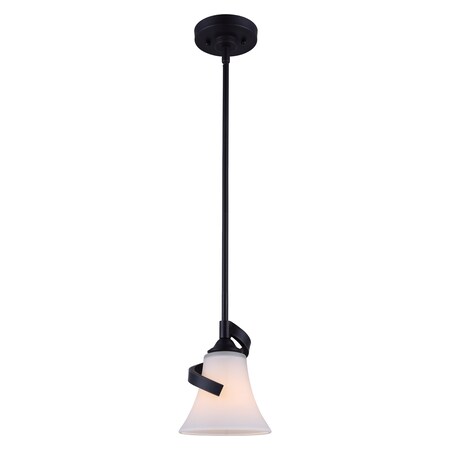 Canarm Rue, Ipl587A01Ra, One Light Rod Pendant, Flat Opal Glass, 60W ...
