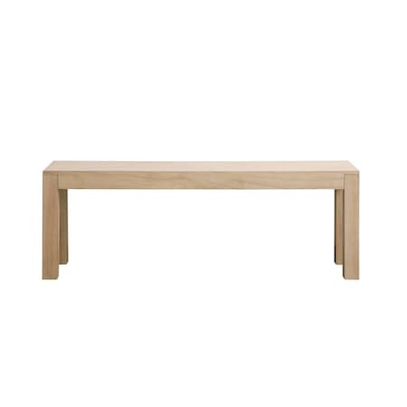Elegant Decor 50 Inch Wooden Bench In Maple AF110150MP | Zoro