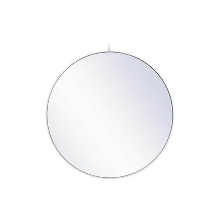 Elegant Decor Metal Frame Round Mirror With Decorative Hook 42 Inch In ...