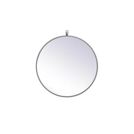 Elegant Decor Metal Frame Round Mirror With Decorative Hook 21 Inch In ...