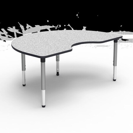 Virco 5000 Series 48"X72" Kidney-Shape Activty Table W/ 30" Fixed ...