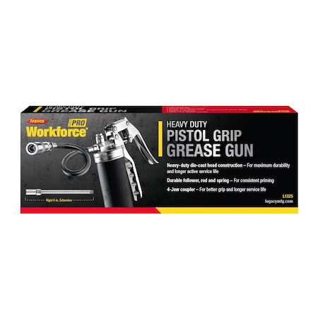 Workforce Pro Heavy Duty Pistol Grip Grease Gun L1325 | Zoro