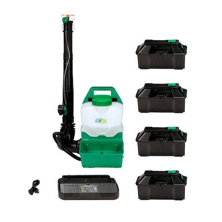 Flowzone Vortex 40V Battery Powered Backpack Mist Blower 4 Batteries 2. ...