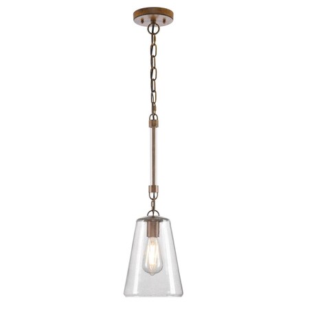 Westinghouse Pendant 60W Mini Biloxi Barnwood Clear Seeded Glass ...