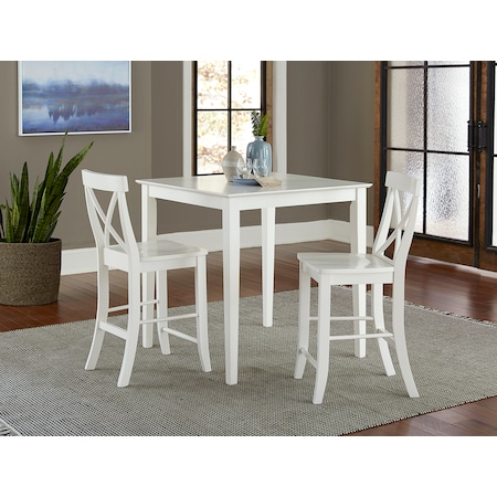 International Concepts Square 36X36 Counter Height Dining Table, 2 X ...