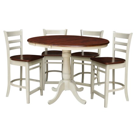 International Concepts 36 in. Round Counter Height Extension Dining ...