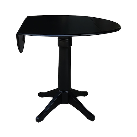 International Concepts Round 42 in Round Dual Drop Leaf Pedestal Table ...