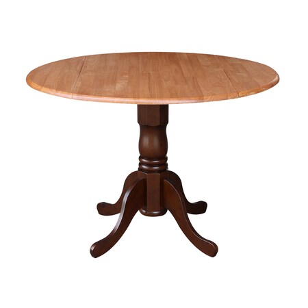 International Concepts Round 42 in Round Dual Drop Leaf Pedestal Table ...