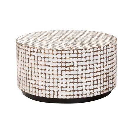 Bali & Pari Kaloni Bohemian Ivory Coconut Shell and Acacia Wood Coffee ...