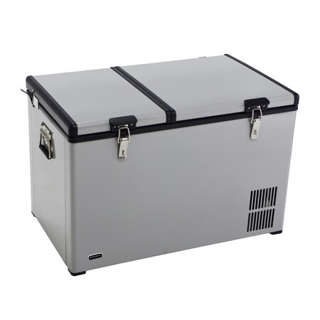 Whynter 90 Qt Dual Zone Portable Fridge/Freezer with 12V Option and ...
