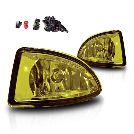 Winjet Fog Lights - Yellow - Wiring Kit Included CFWJ-0033-Y | Zoro