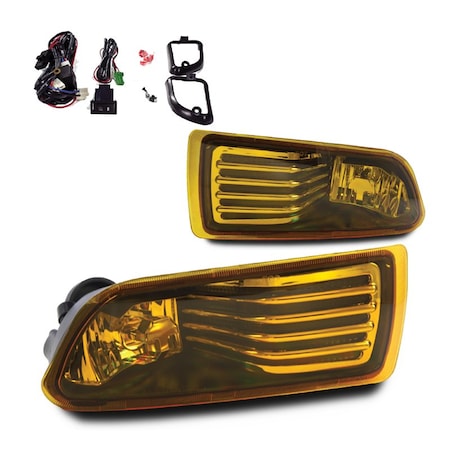 Winjet Fog Lights - Yellow - Wiring Kit Included CFWJ-0070-Y | Zoro