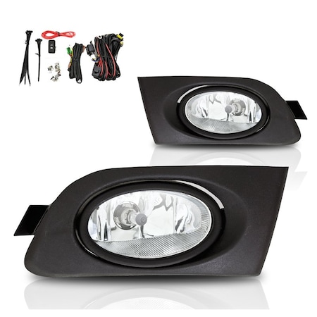 Winjet Fog Lights - Clear - Wiring Kit Included CFWJ-0036-C | Zoro