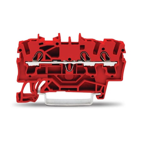 Wago 3 COND THRU TERMINAL BLOCKS, 22-12 AWG SUITABLE FOR EX II, RED ...