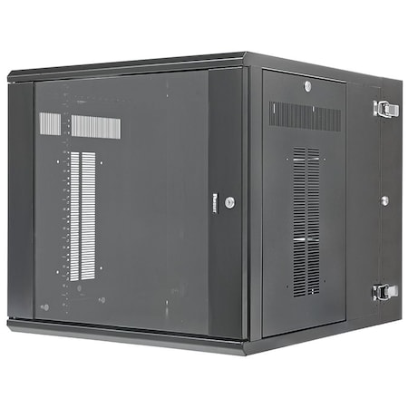 Panduit PanZone Wall Mount Cabinet, Windowed Front Door, 12 RU, Black ...