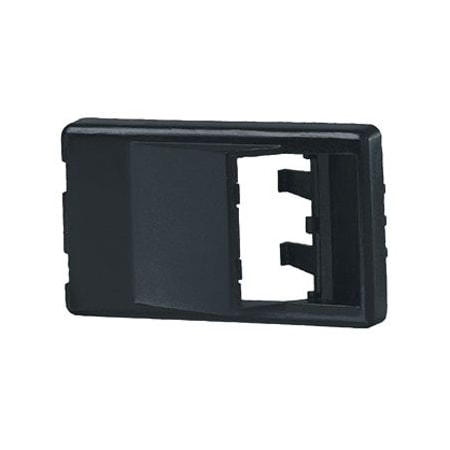 Panduit 2-PORT MODULAR FURN. UNLOADED, SNAP-ON MOD FACEPLATE, BLACK ...