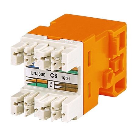 Commscope UNIPRISE MODULAR RJ45 JACKCAT 6, UTP 8 POSITION, ORANGEMID ...