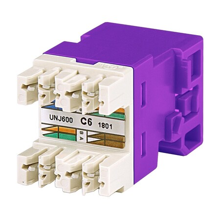 Commscope UNIPRISE MODULAR RJ45 JACKCAT 6, UTP 8 POSITION, VIOLETMID ...