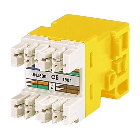 Commscope UNIPRISE MODULAR RJ45 JACKCAT 6, UTP 8 POSITION, YELLOWMID ...