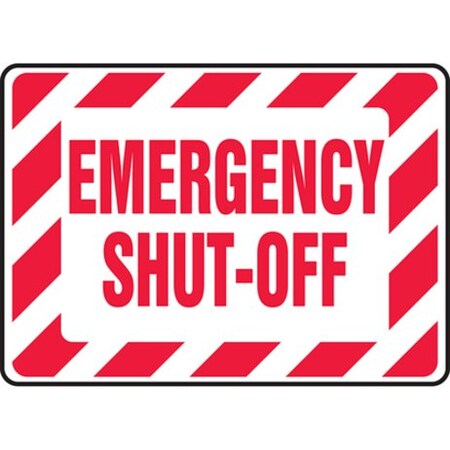 Panduit SAFETY SIGN, 10.00" X 14.00", EMERGENCY SHUT OFF, PRS1014B7200 ...
