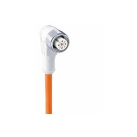 Lumberg Automation SINGLE END CORDSET M12 FEMALE, 90 4 POLE, ORANGE TPE ...