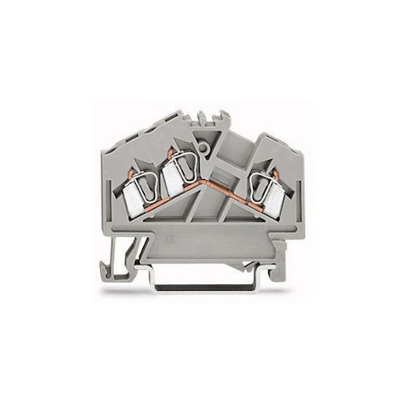 Wago TERMINAL BLOCK SPRING MULTI, 5MM 600V/20A/28-12AWG, 1CON-2CON GREY ...
