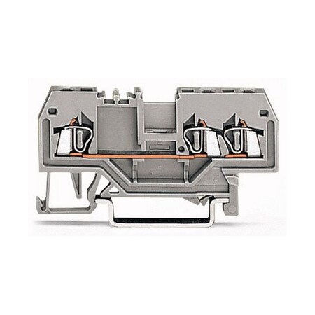 Wago 3 COND THROUGH TERM BLOCK, 16-28 AWG, GRAY 543572 | Zoro